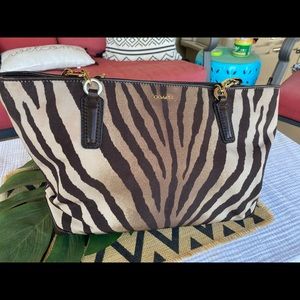 Coach | Bags | Coach Zebra Handbag | Poshmark